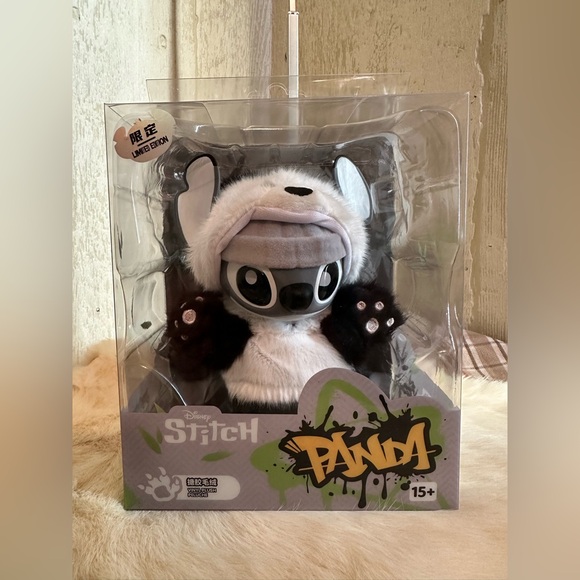 Disney | Toys | Disney Stitch Panda Plush Black And White | Poshmark